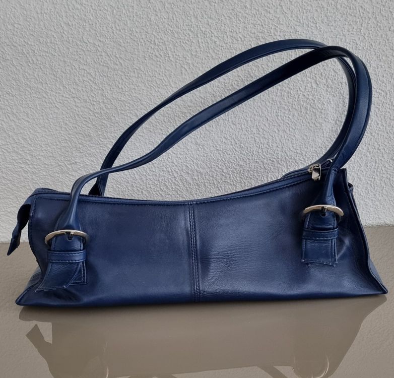 Handtasche Blau Leder Sale