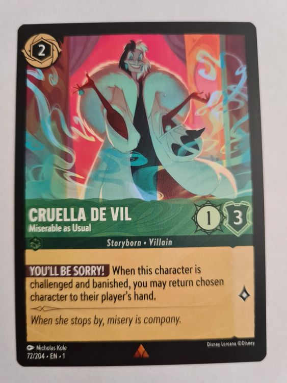 Lorcana, Cruella De Vil - Miserable as Usual, 072 | Kaufen auf Ricardo