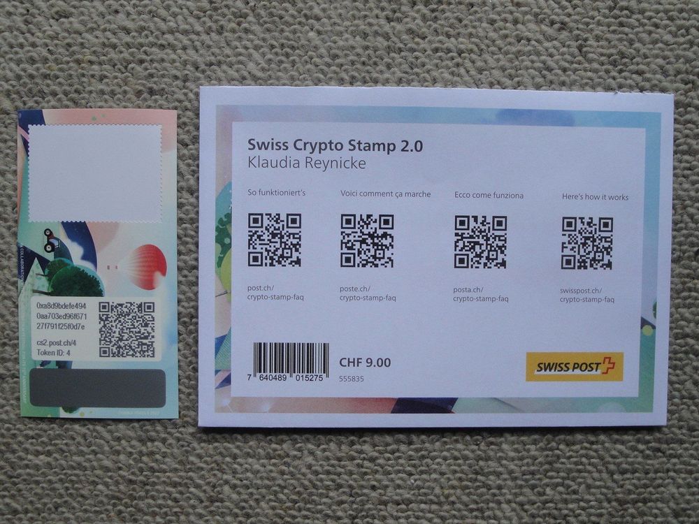 SWISS CRYPTO STAMP 2.0 TOKEN ID:4 | Kaufen auf Ricardo