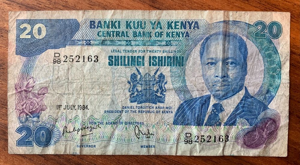 Banknote Kenia / Kenya 20 Shilingi 1984 (Gebraucht) in Opfikon für CHF ...