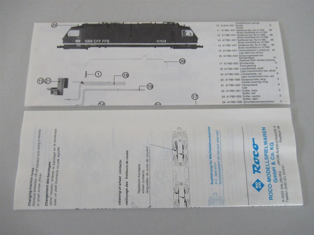 Roco 04178 A SBB Re 4/4 DC - Analog | Kaufen auf Ricardo
