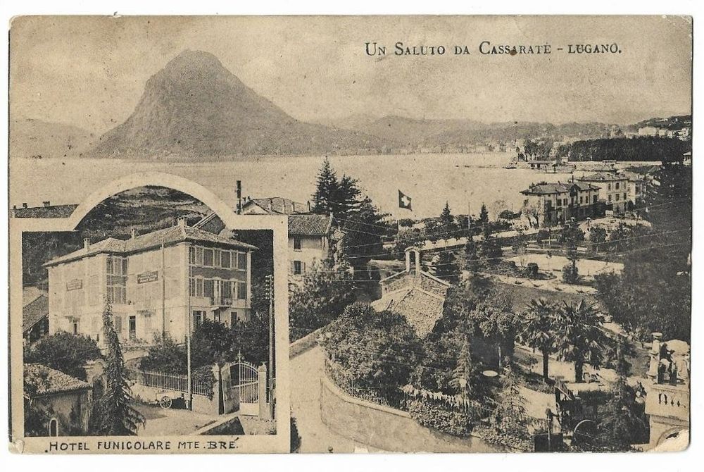 Saluti da CASSARATE mit Hotel Funicolare, 2-Bild-AK 1913 (Gebraucht) in ...