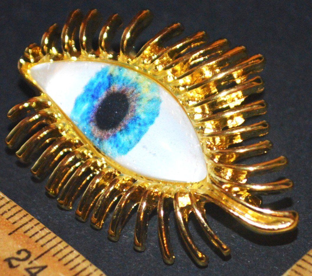 Brosche L-6401 – Auge – Strass - 4 x 3 cm (Neu und originalverpackt) in ...