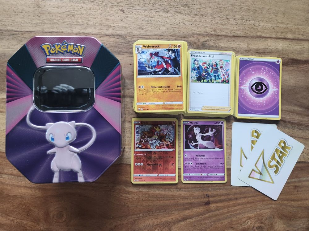 Pokemon Mew Tin Box leer + 150 Karten | Kaufen auf Ricardo