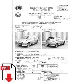 PDF - Fiche d'homologation Daihatsu Charade GTI (G201) DeTom | Kaufen ...