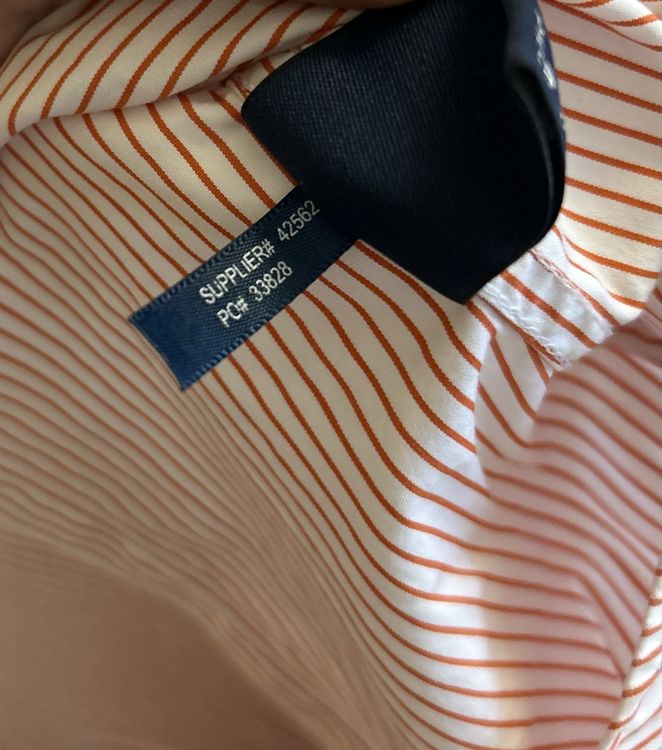 Chemise Ralph Lauren, rayé orange corail, Taille S (Neu (gemäss ...