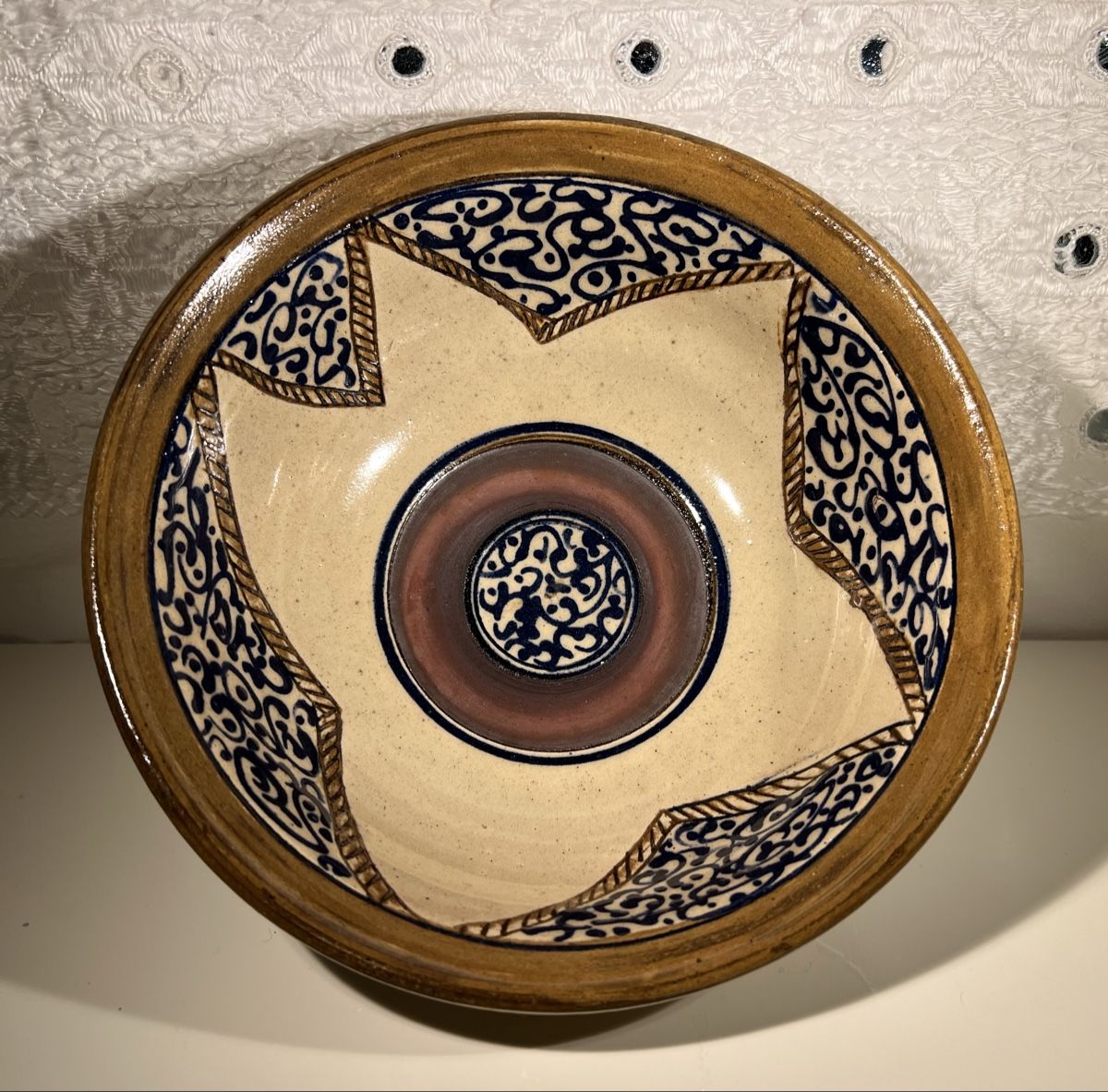 Grand Bol Céramique Tournée Peinte à la main (Neuf (Voir description ...