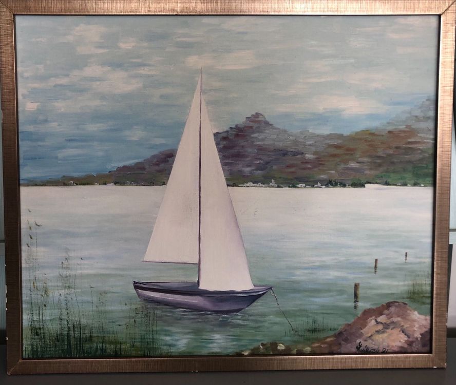 See am Blick mit Boot Gemälde unl sig (D'occasion) à Root pour CHF 15 – avec livraison | Acheter ...
