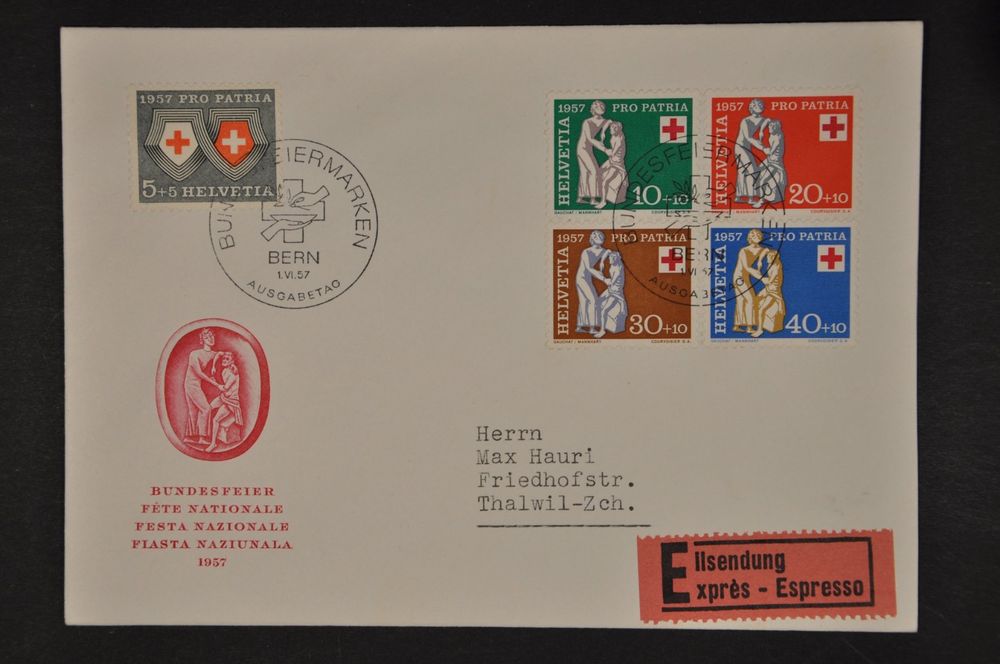 1957 Pro Patria Satzbrief (Gebraucht) in Wolfhalden für CHF 4 – mit Lieferung auf Ricardo kaufen