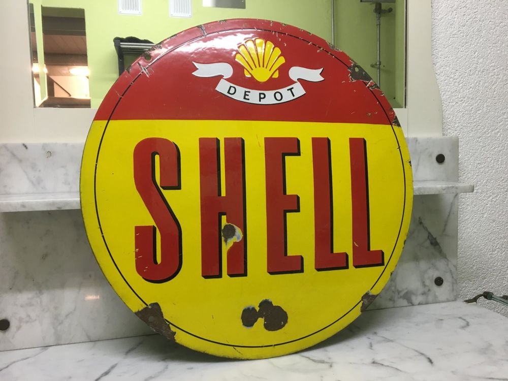 Originales Schweizer Shell Emailschild,Petromobilia,Oldtimer (Gebraucht ...