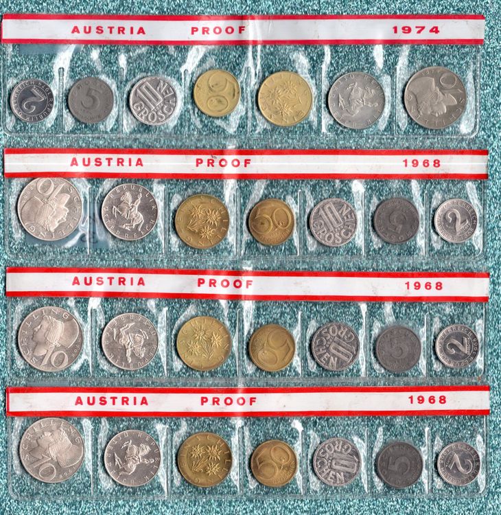 Austria coins set 4 stück UNC (Neu (gemäss Beschreibung)) in Leibstadt ...