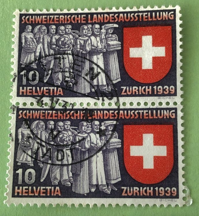 Nr.219 Paar mit VollStempel (Gebraucht) in Aarau für CHF 0.5 – mit Lieferung auf Ricardo kaufen