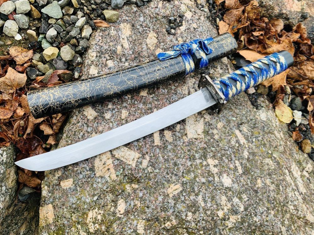 Samurai Katana Schwert Tanto BLAU 50cm | Kaufen auf Ricardo