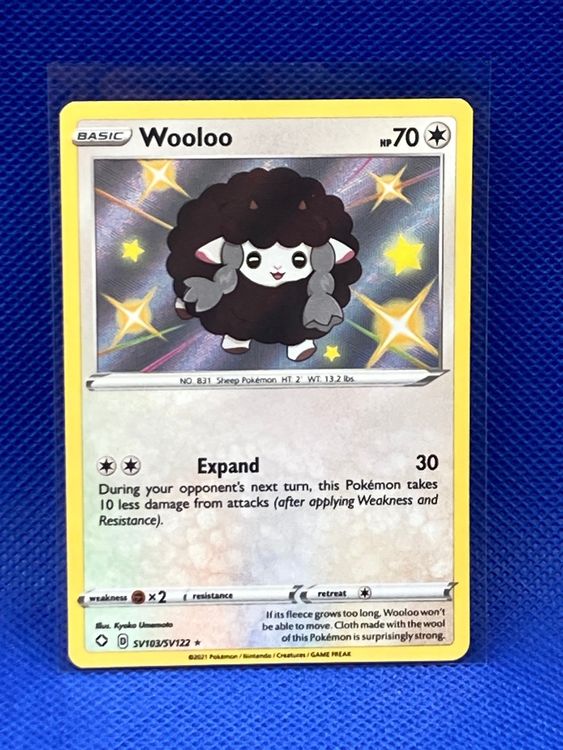 Pokemon Shining Fates / Wooloo SV103 / SV122 EN Holo (Neu (gemäss ...