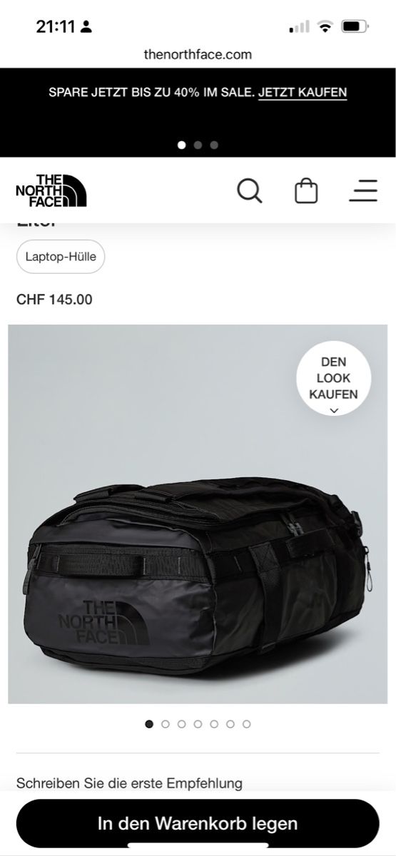The North Face Base Camp Duffel - 32 Liter (Gebraucht) in Luzern für ...
