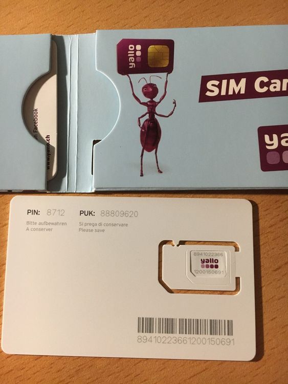 Mobile Prepaid SIM Card Yallo (Neu und originalverpackt) in Rothrist ...