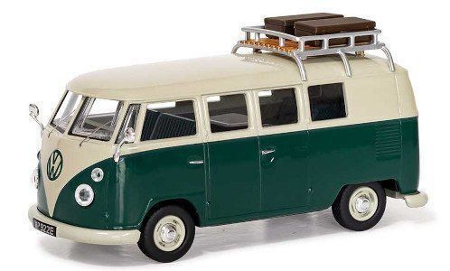 VW T1c Bus Kombi 1963-1967 dunkelgrün / weiss mit Dachträger (Neu und ...