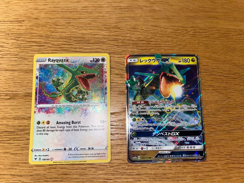 Pokemon Rayquaza amazing rare und tag team GX Karte (Neu (gemäss ...
