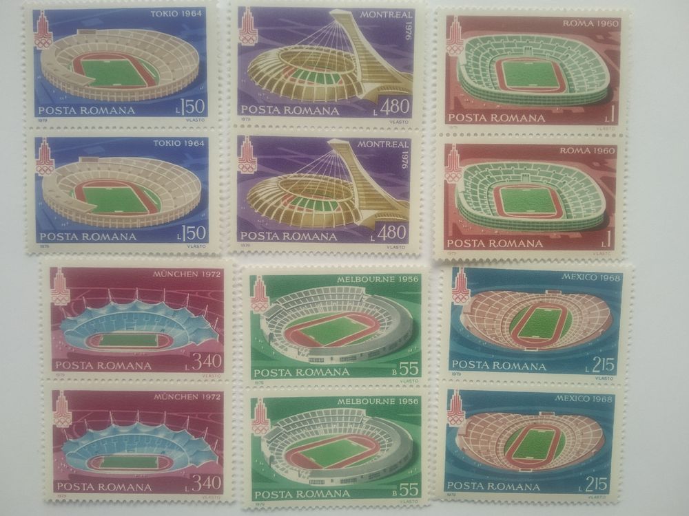 6 Briefmarken Rumänien 1979 Olympia-Stadien (Neu (gemäss Beschreibung)) in adliswil für CHF 1.9 ...