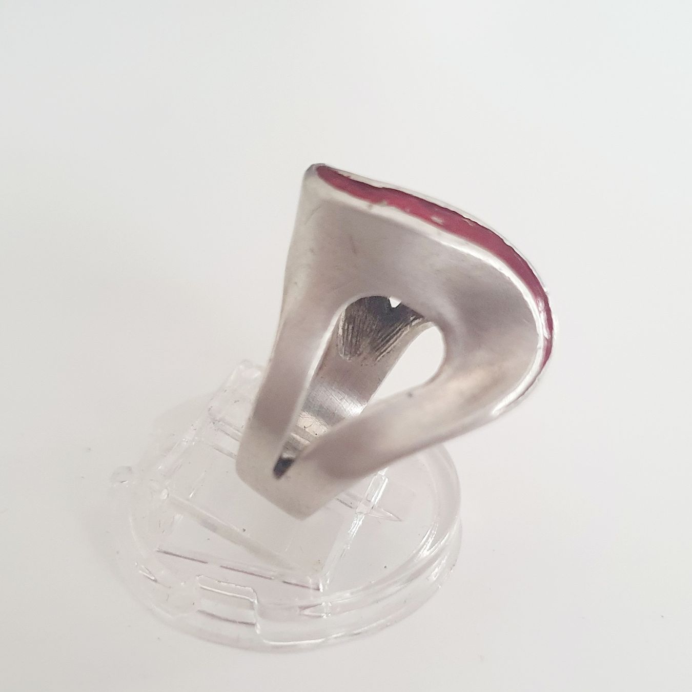 Vintage Silber Ring mit rotem Detail, Grösse 16.7 mm (Gebraucht) in ...