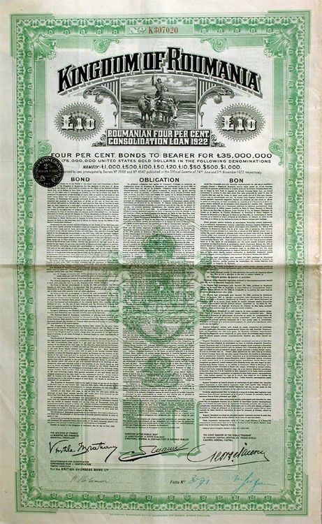 4% Kingdom of Roumania - 1923 (Gebraucht) in Solothurn für CHF 5 – mit ...