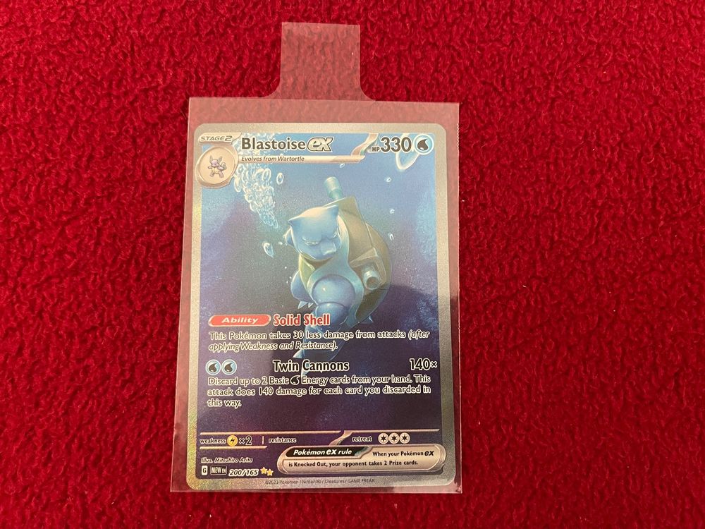Pokémon 151 - Blastoise ex - SR Alt Art - 200/165 (Neu (gemäss ...