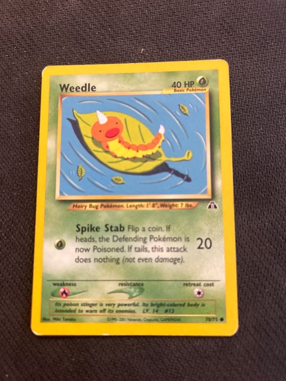 Pokemon card old Neo Discovery 2001, Weedle 70/75 | Kaufen auf Ricardo
