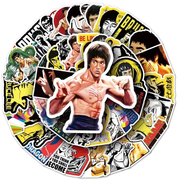50 tlg Stickerset Bruce Lee Karate Kung Fu Film DVD Boxen (Neu und originalverpackt) in ...