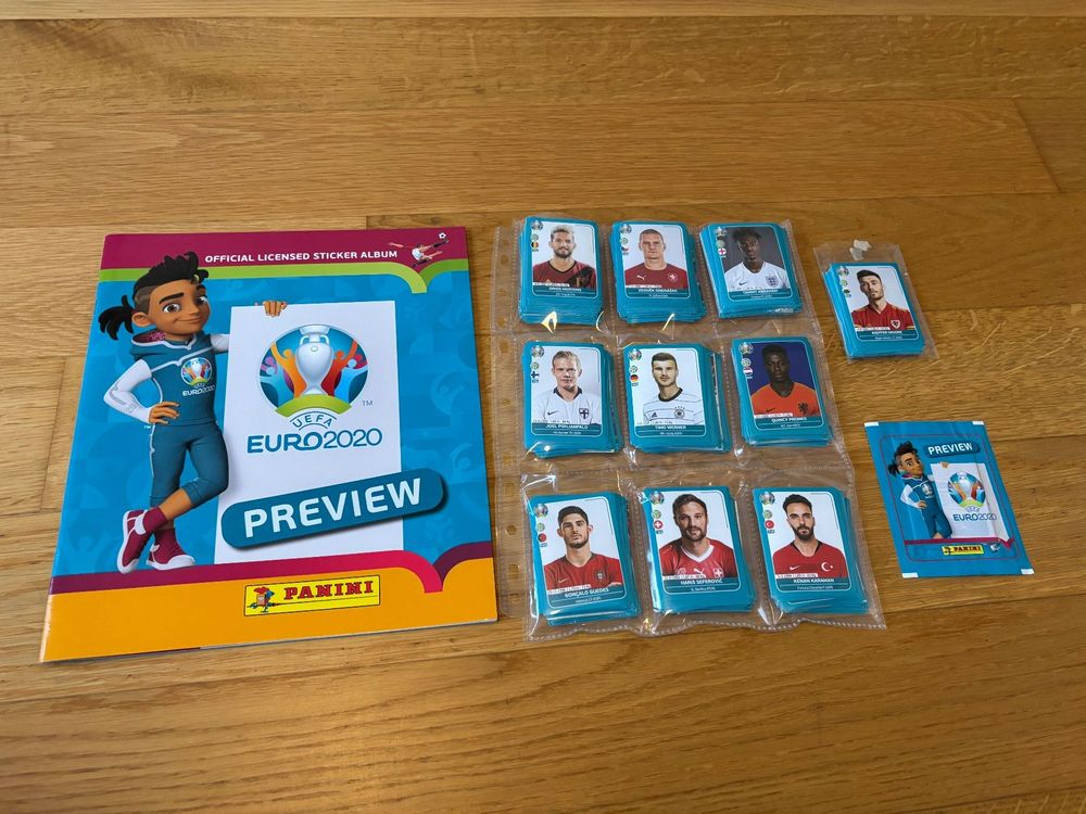 Panini EM 2020 Preview - komplett Set mit Tüte - wie neu (Gebraucht) in ...