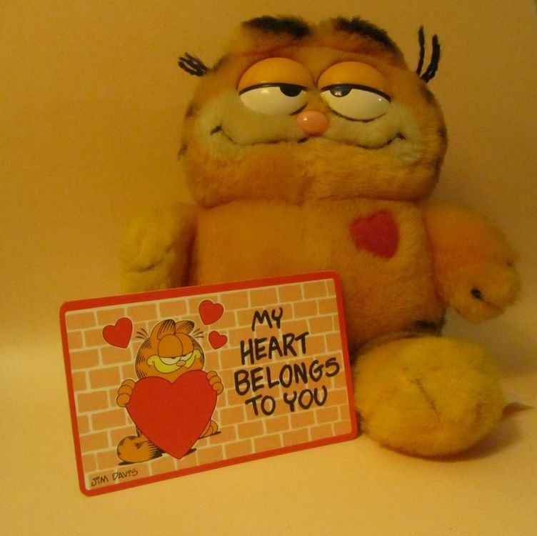Garfield in Love original vintage beanie and Valentine' card (Gebraucht ...