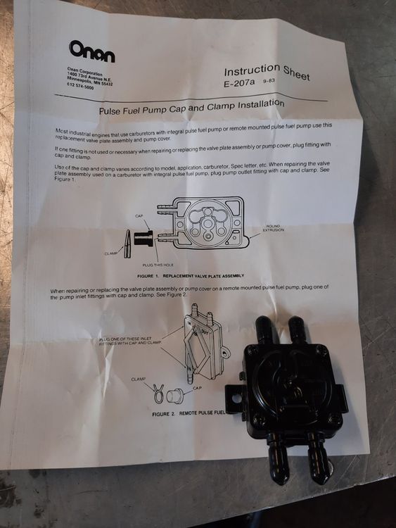 Kraftstoffpumpe zu Onan Motor (Neu und originalverpackt) in Eschlikon ...