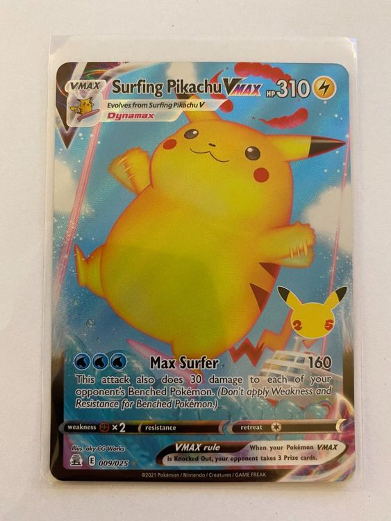 Pokemon Surfing Pikachu VMax 009/025 Celebrations EN (Neu (gemäss ...