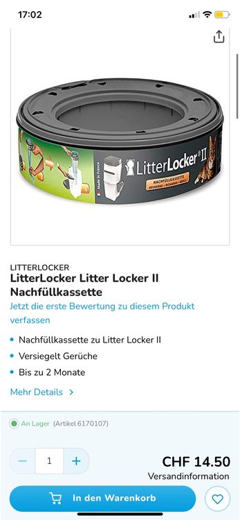 Litter Locker2 Kasetten 6 Stück (Neu und originalverpackt) in Embrach ...