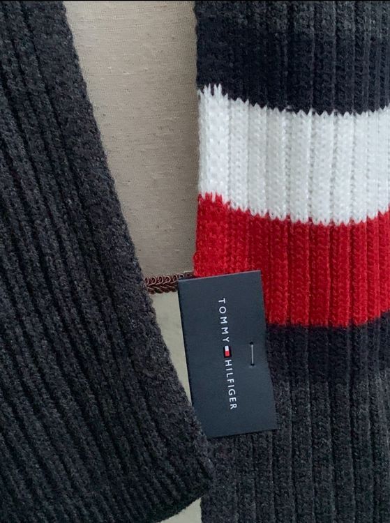 Superbe écharpe aux 3 lignes TOMMY HILFIGER 100%acryl neuf (Neuf avec ...