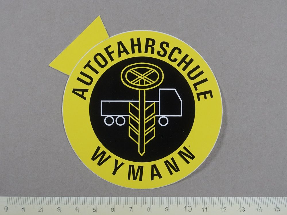 Wymann Autofahrschule, Auto, alter Aufkleber (Gebraucht) in Lenzburg ...