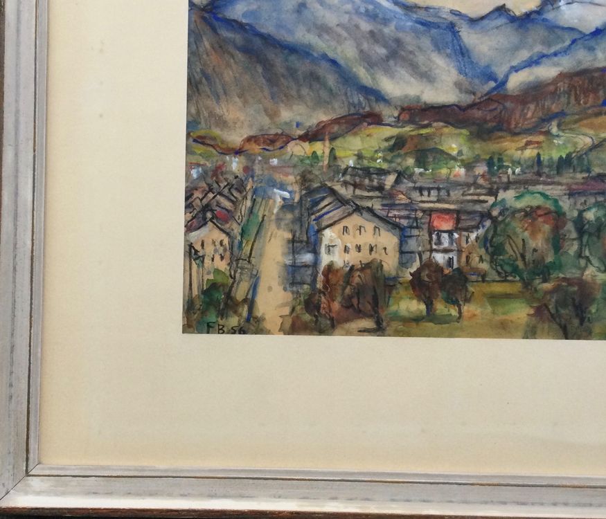 Fritz BRUNNER (1908-?) Grosse Gouache Mischtechnik (Gebraucht) in Root für CHF 50 – mit ...