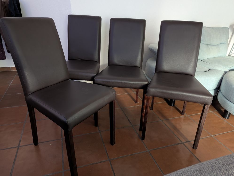 4 Faux Ikea Synthetic Leather Dining Chairs, for Repair (Gebraucht) in Aathal-Seegräben für CHF ...