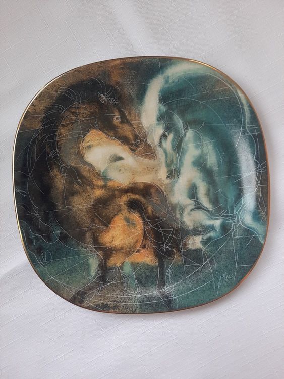 Wandteller Zwei Pferde, H.Erni (Gebraucht) in bellach für CHF 10 – nur Abholung auf Ricardo kaufen