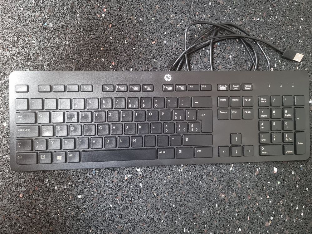 HP USB Slim Business Keyboard, Schweizer Layout, Schwarz (Gebraucht) in ...