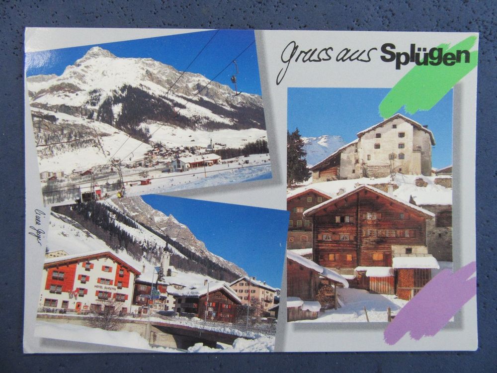 AK SPLÜGEN SKI-LIFT DORF SCHNEE | Kaufen auf Ricardo