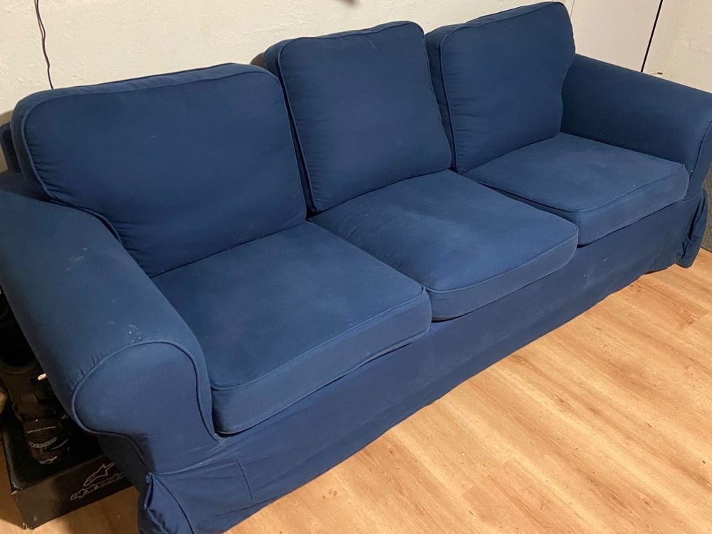 Ikea EKTORP 2er-Sofa Blau / Sofa bed 2 seats blue (Gebraucht) in Zug für CHF 1 – nur Abholung ...