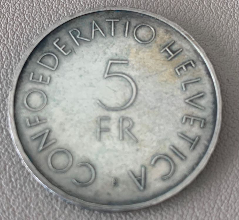Silbermünze 5 Franken 1963 Confoederatio Helvetica (Gebraucht) in Zürich für CHF 13 – mit ...
