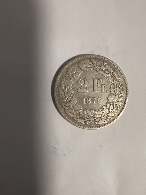 2 Franken Silbermünze JG 1879 (Gebraucht) in Neuenhof für CHF 17 – mit Lieferung auf Ricardo kaufen