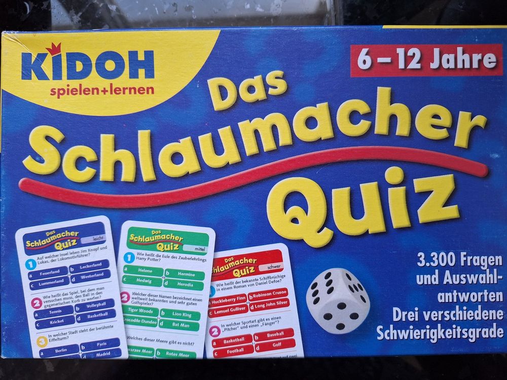 Schlaumacher Quiz, 6 - 12 Jahre, KIDOH, 3300 Fragen (Gebraucht) in ...