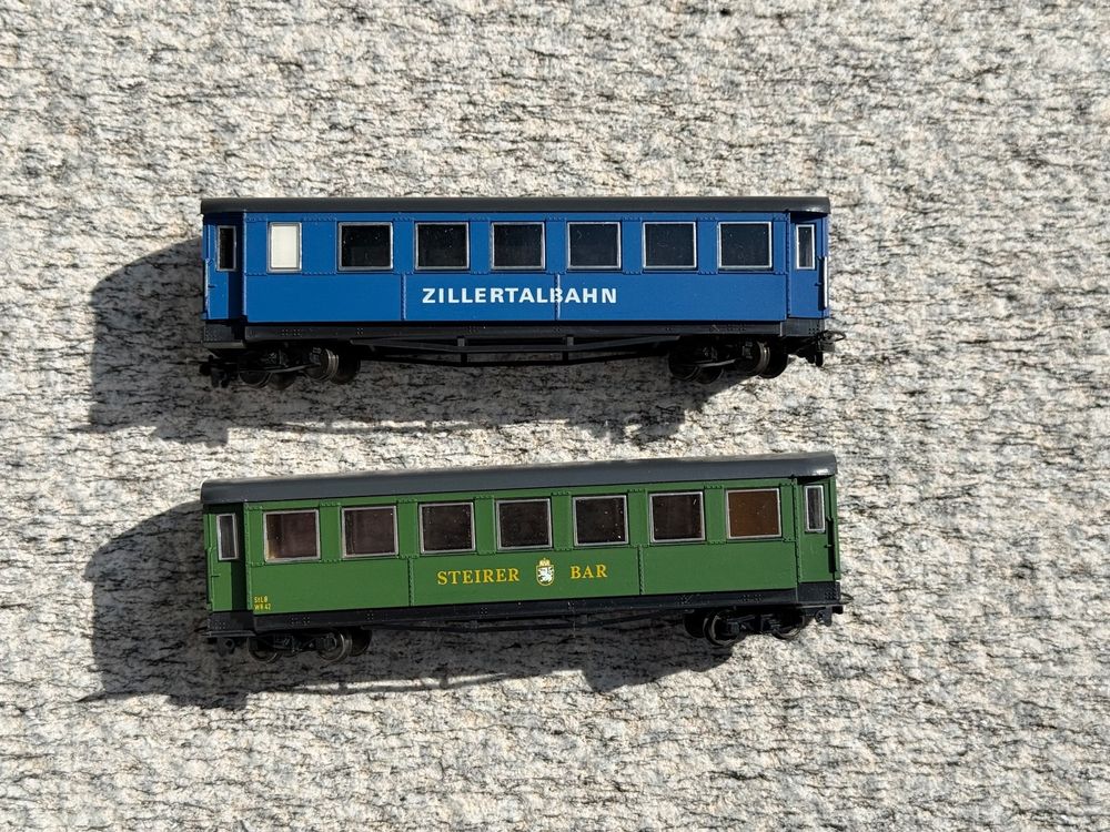 2x Liliput H0e Waggon der Zillertalbahn Personenwagen (Gebraucht) in ...