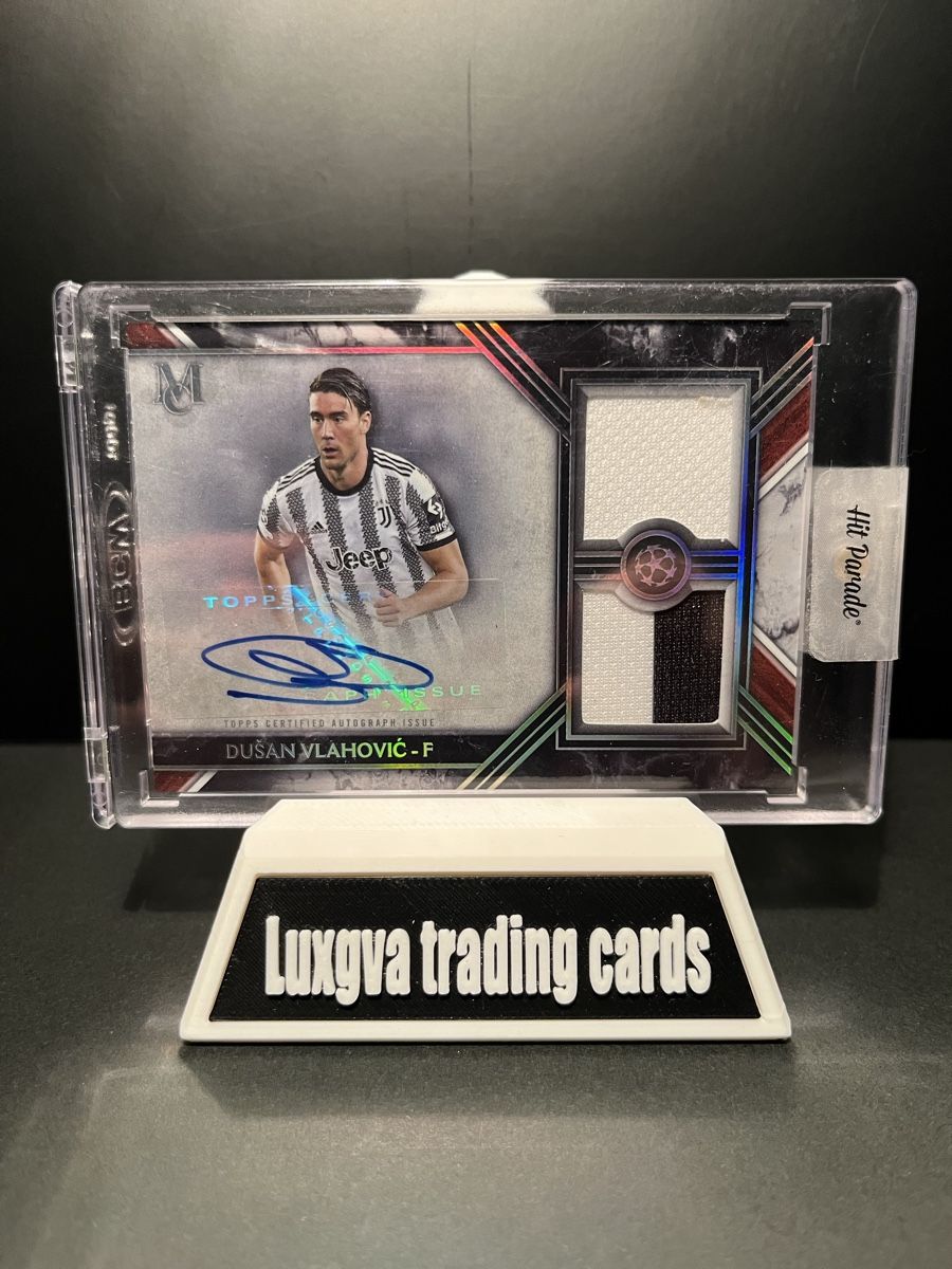 Topps muséum - dusan Vlahovic double patch + auto /299 (Neu (gemäss ...