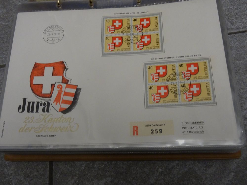 FDC 1978 Jura 23. Kanton der Schweiz LUXUSBRIEF (Gebraucht) in Olten für CHF 5 – mit Lieferung ...