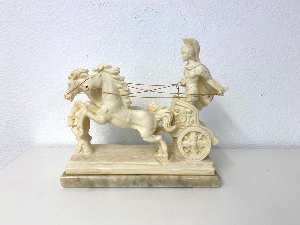 Alabaster-Skulptur- Römischer Streitwagen von Lorenzo L Toni (Gebraucht ...