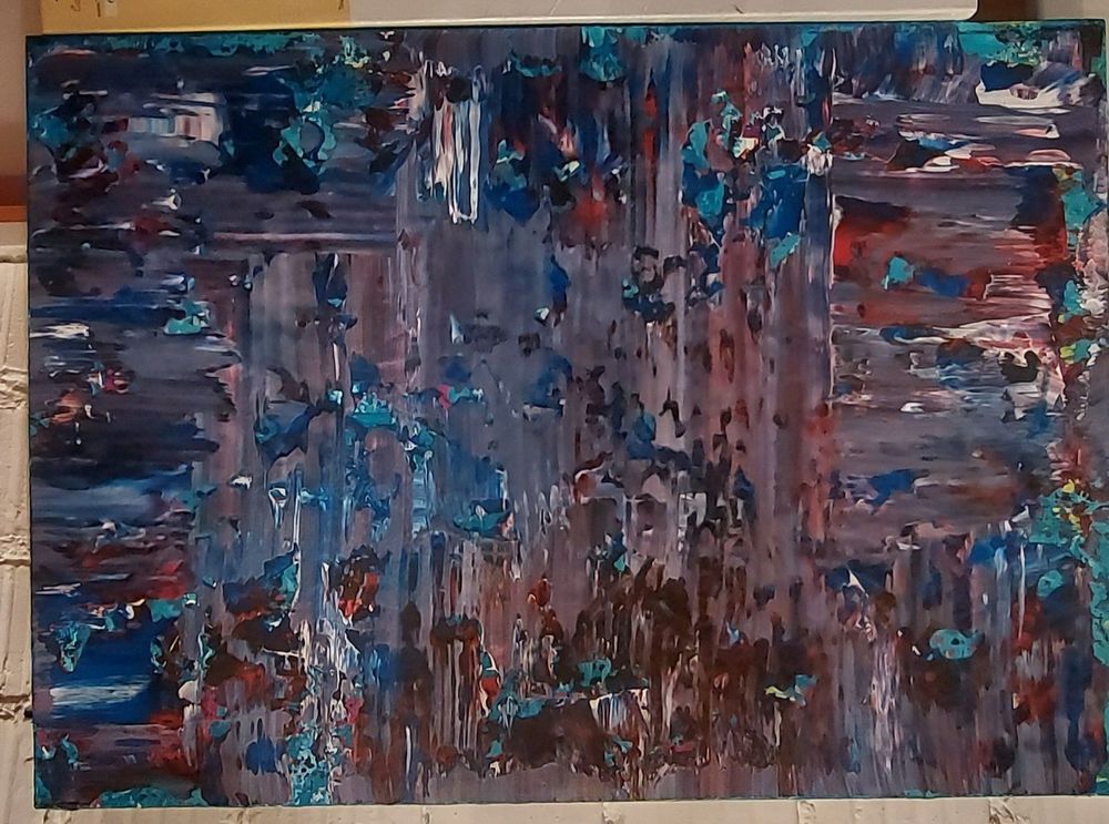 Gemälde Abstrakt von mir selbstgemalt 50×70 | Kaufen auf Ricardo