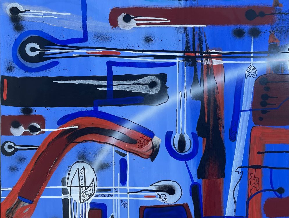 Europäische Schule grosses Abstrakte Gemälde (Gebraucht) in Root für CHF 10 – mit Lieferung auf ...